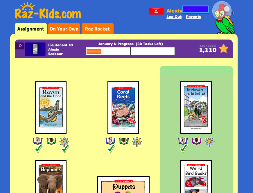 HTS Summer Learning Blog: Learning A-Z and RAZ Kids