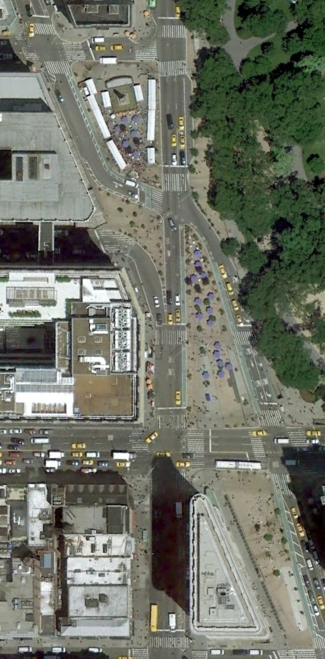 Where: Splashy Times Square Satellite View