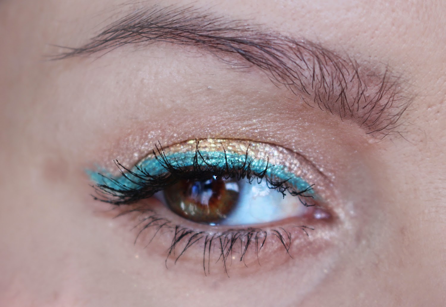 Tinkas everyday: Gold and turquoise eye makeup tutorial inspired by ...