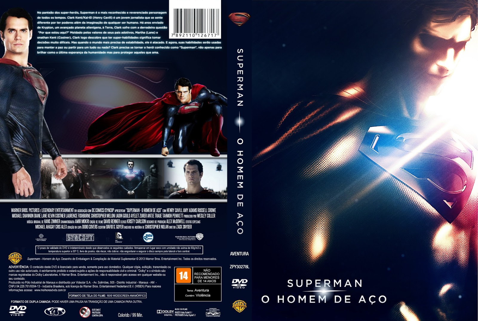 Baixar Capa Filme Superman - O Homem De Aço Grátis Capas de DVDs ...