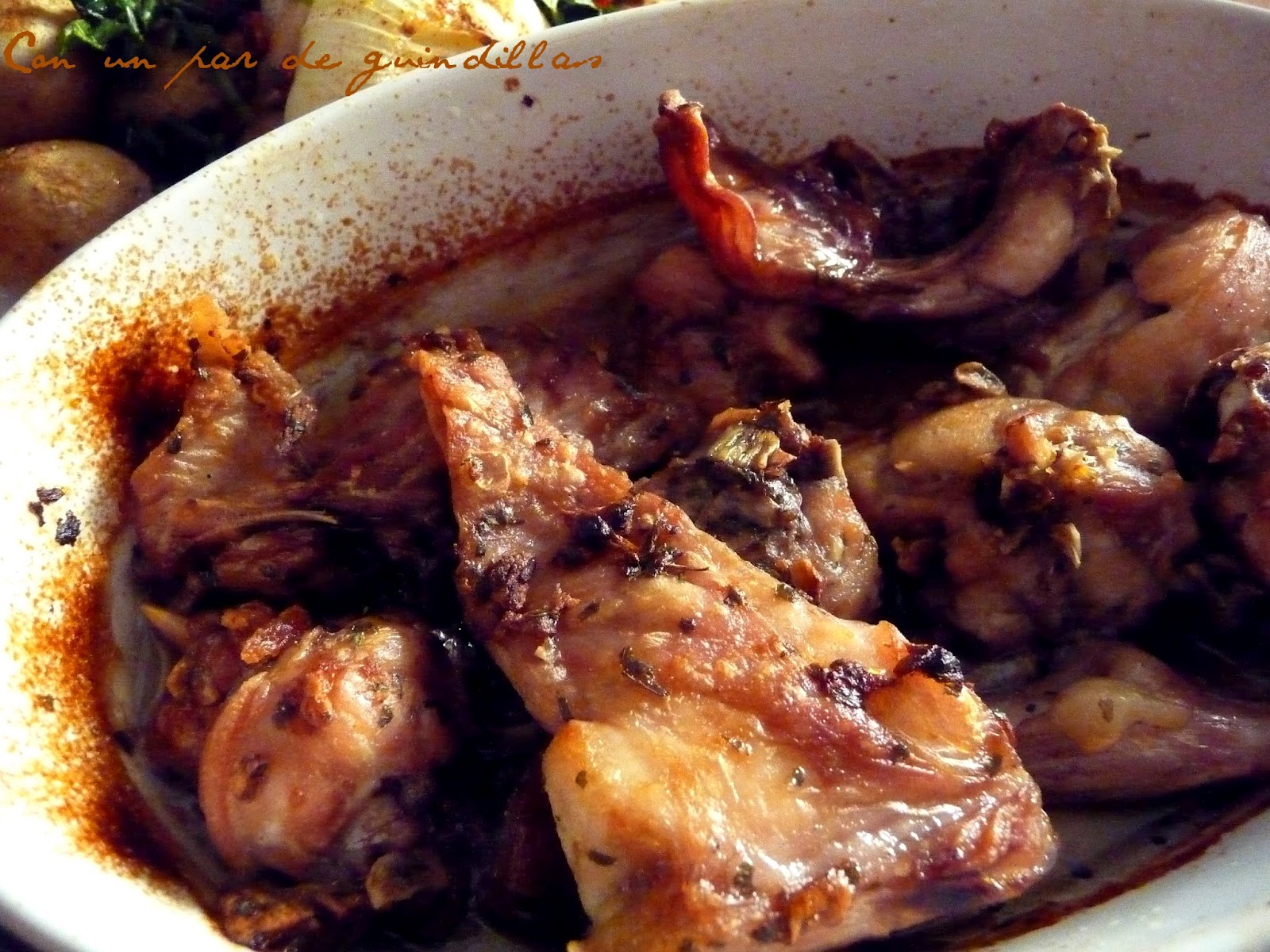 Conejo asado | Con un par de guindillas | Gastronomía, viajes, salud y ...