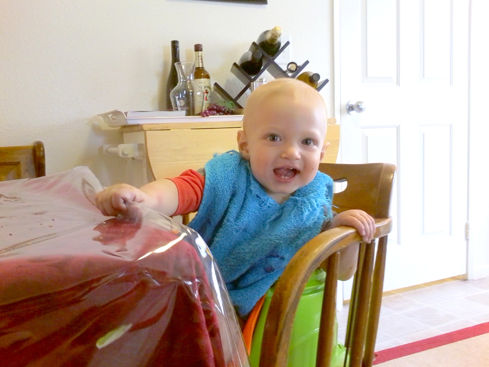 The Christensen's Camelot : Blueberry Finger Painting On A Sick Day