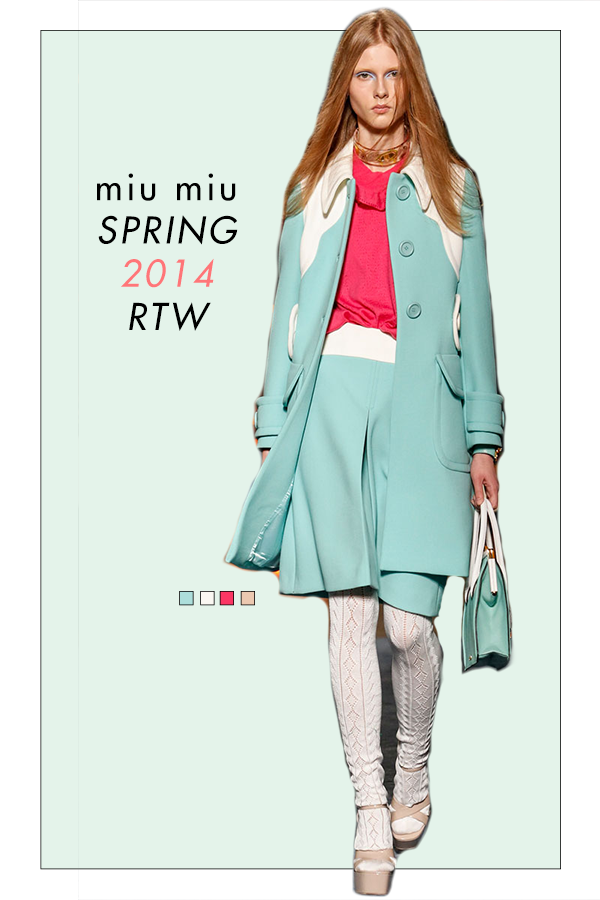 Mooi: Color // Miu Miu Spring 2014 RTW