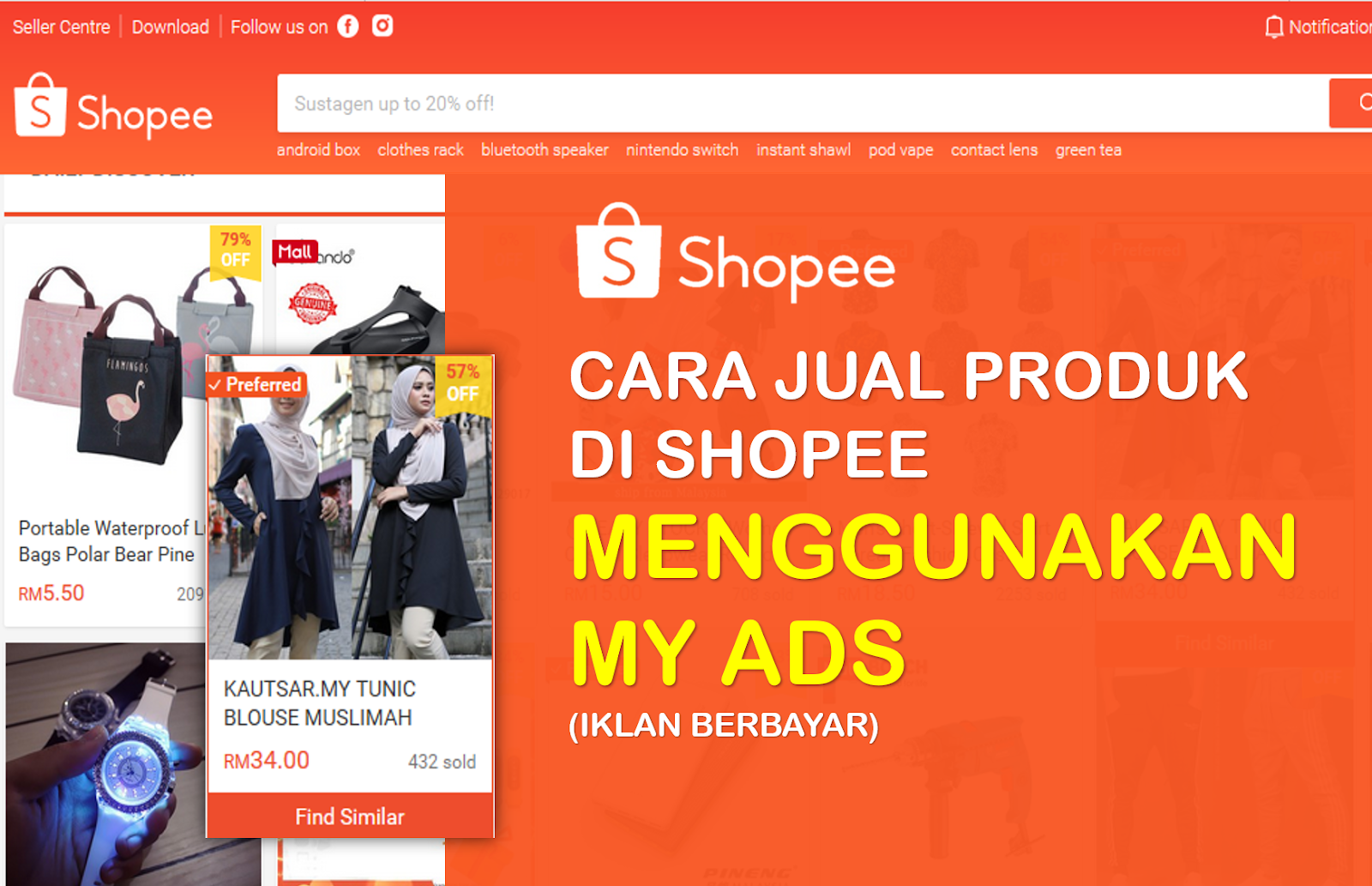 Cara nak pastikan kedai shopee korang dilihat pelanggan