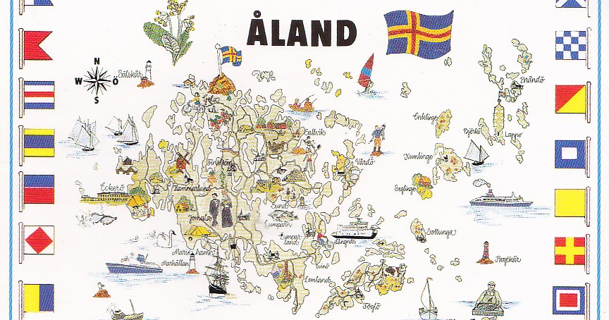 Postcard A La Carte: Aaland - Map of Aaland