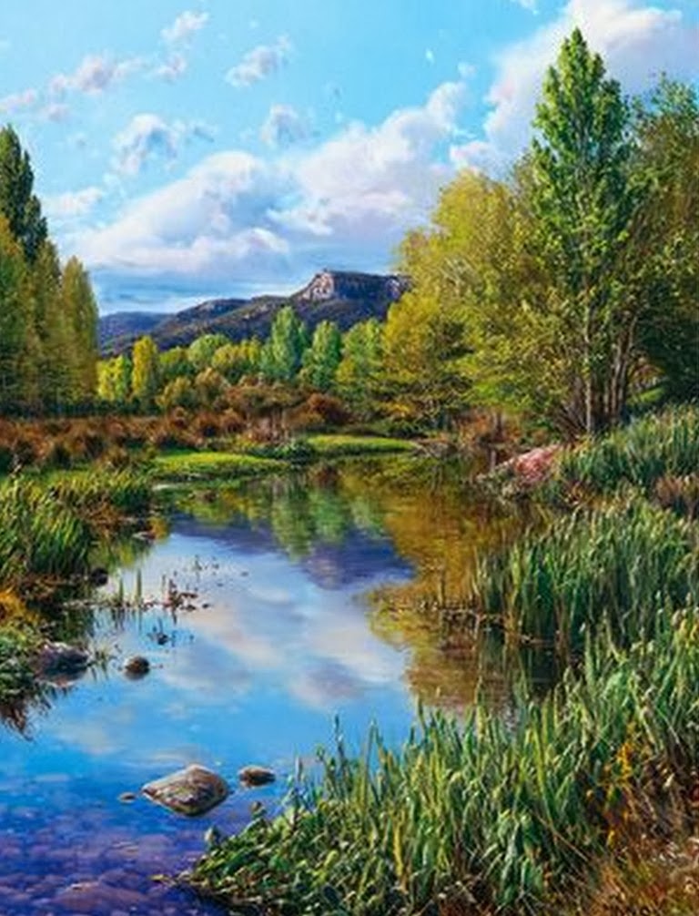 El arte es su máxima expresión : Cuadros de Paisajes con Agua, Pinturas ...