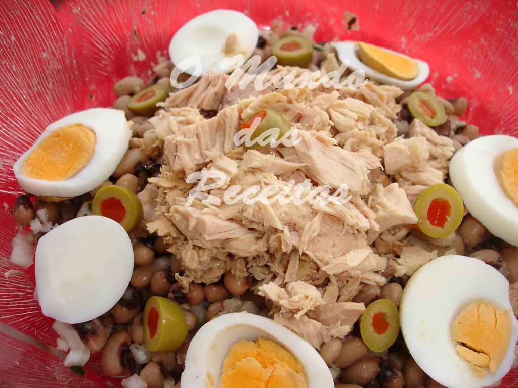 O mundo das receitas: Salada de Feijão Frade e Atum