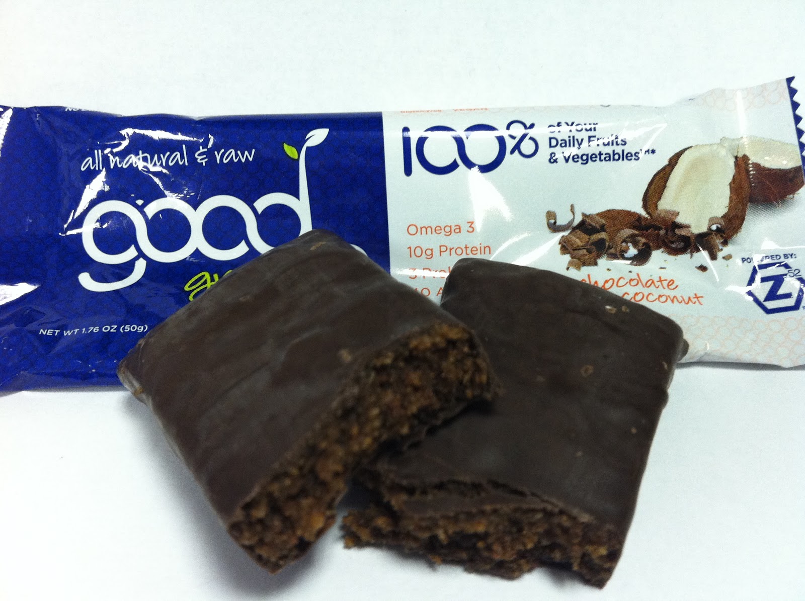 Crazy Food Dude: Review: Good Greens Plus Chocolate Coconut Bar