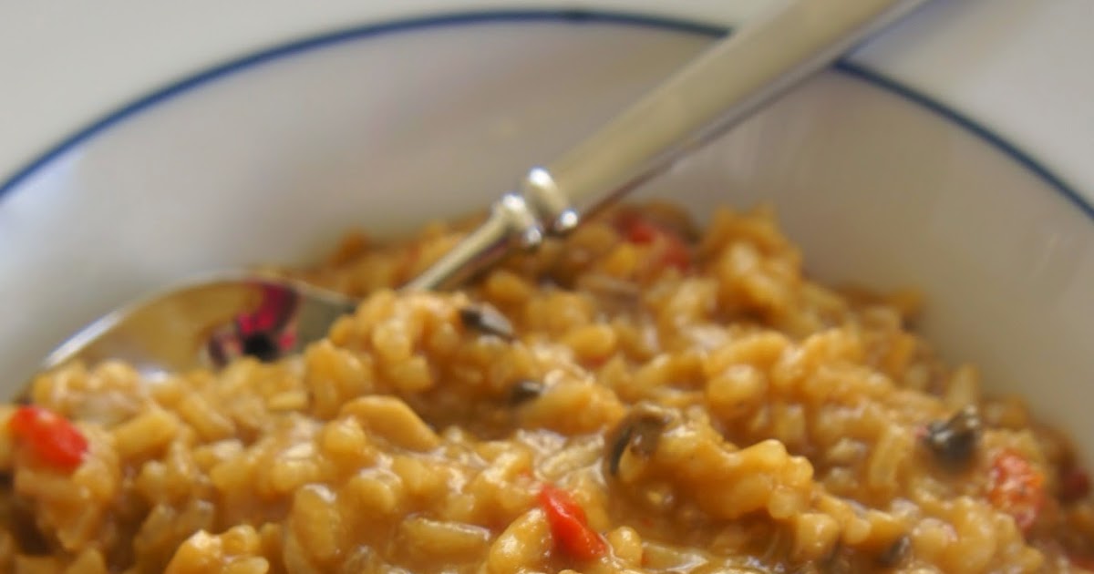 Savory Sweet and Satisfying: Mushroom and Roasted Red Pepper Risotto
