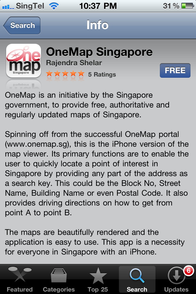 OneMap.sg: ONEMAP IS NOW IN APP STORE!