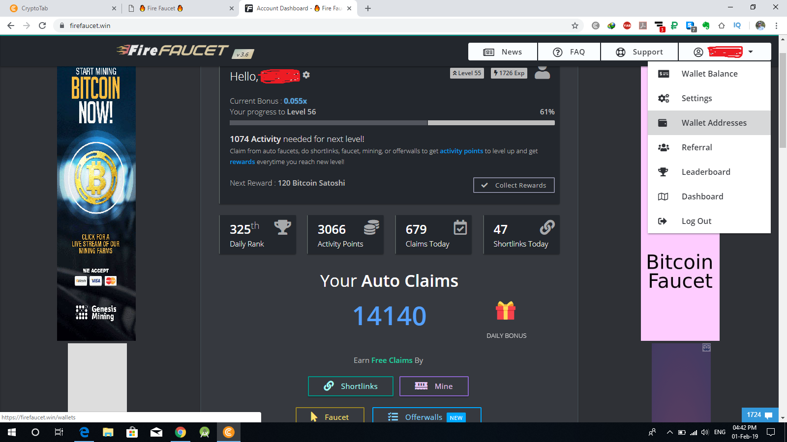 FireFaucet.win review, step by step working with payment proofs (Auto ...