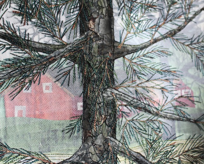 Barbara Strobel Lardon Art quilts: "Deer Trace"