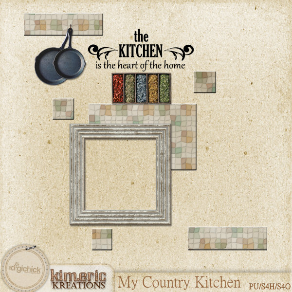 kimeric kreations: My Country Kitchen cluster & paper freebie