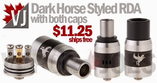 SMART & SIMPLE - Dark Horse Styled RDA with Both Tops $11.25 | Vaping ...