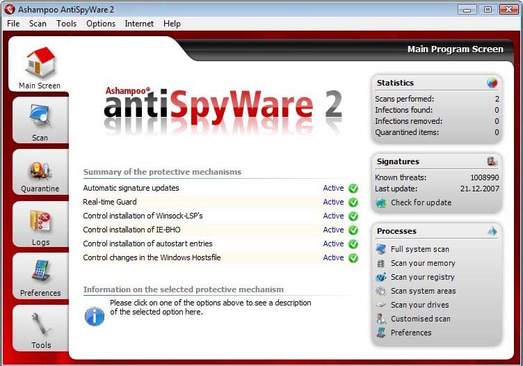 phan mem: Ashampoo AntiSpyWare 2.10 full