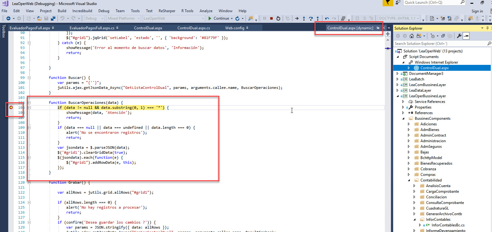 Programación Net No Puedo Hacer Debug En Codigo Javascript Ie