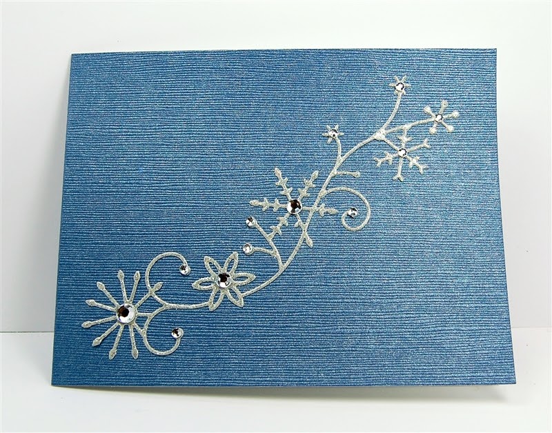 Capadia Designs: Simple Snowflake Swirl Card