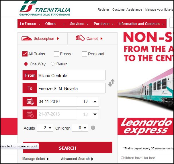 Italy Is Waiting For You - Get Going!: Trenitalia or Italotreno ...