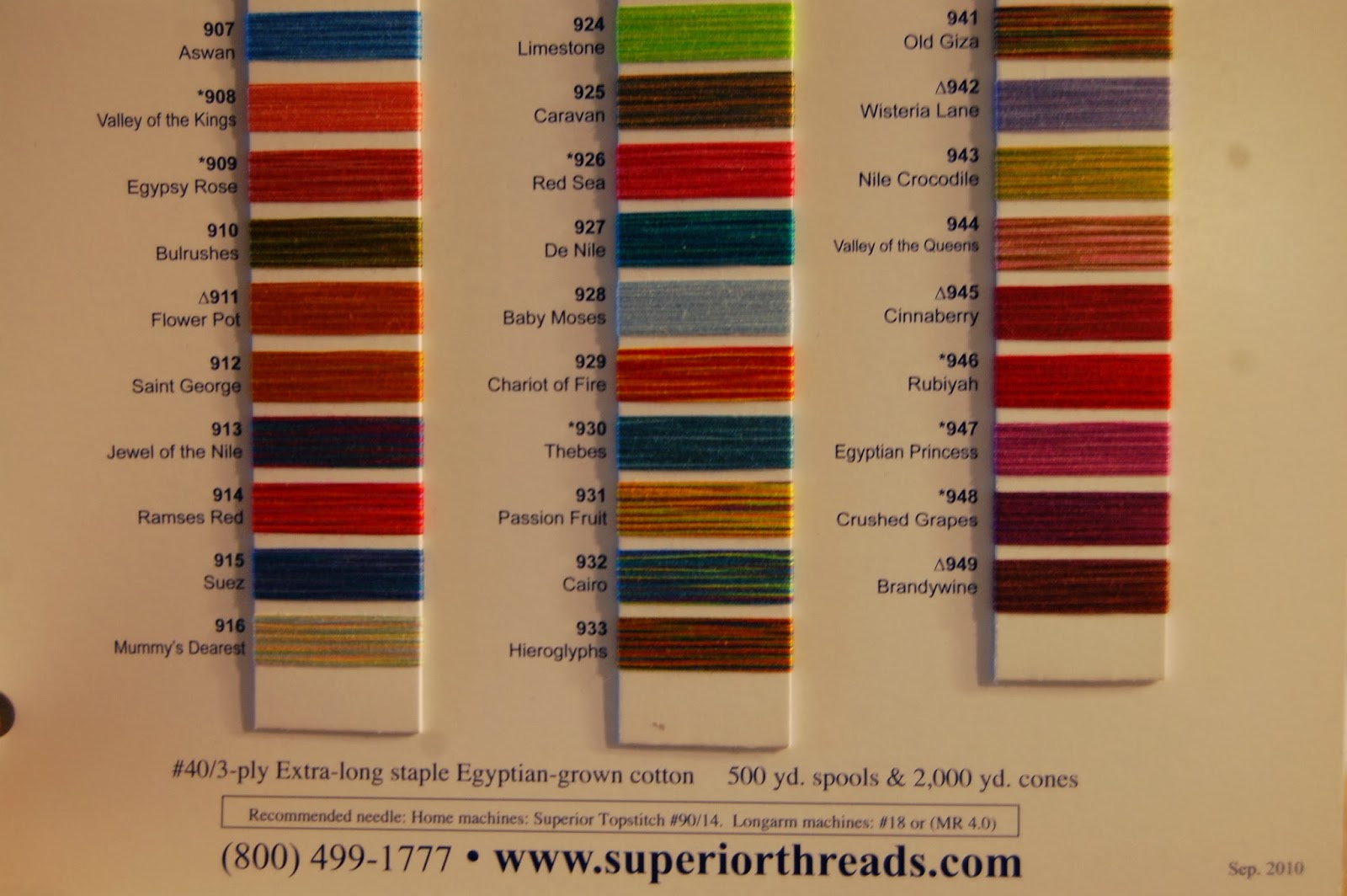 The Domestic Quilter: Machine Quilting & Binding: Thread Color Cards