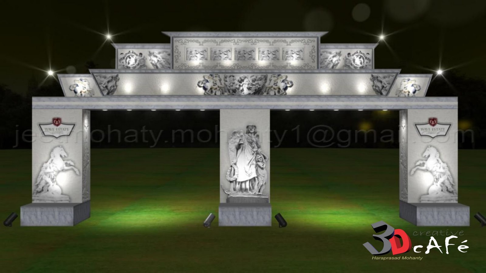 Haraprasad Mohanty (3D Artist): Entrance Arch Design