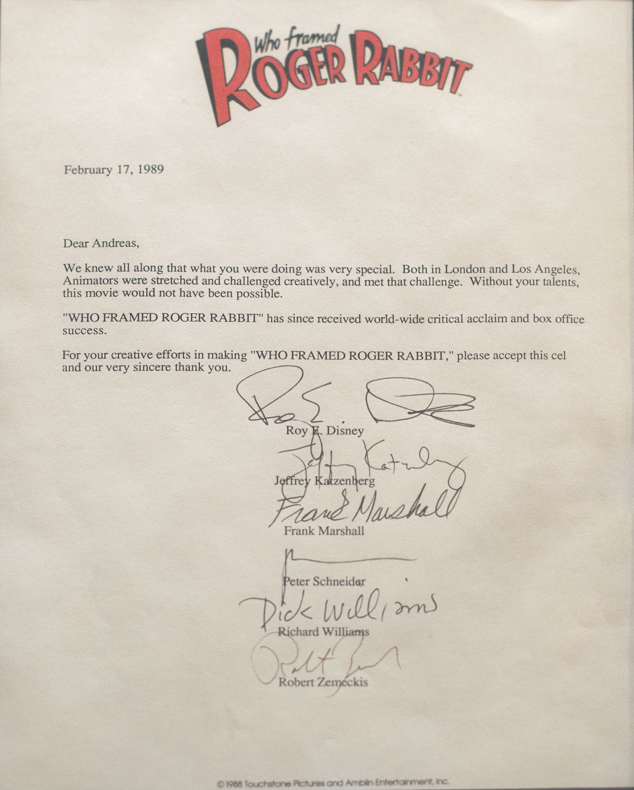 Deja View: Roger Rabbit Screening and Panel