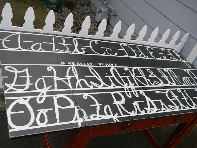 Emily's Up-cycled Furniture: Cursive Alphabet Table