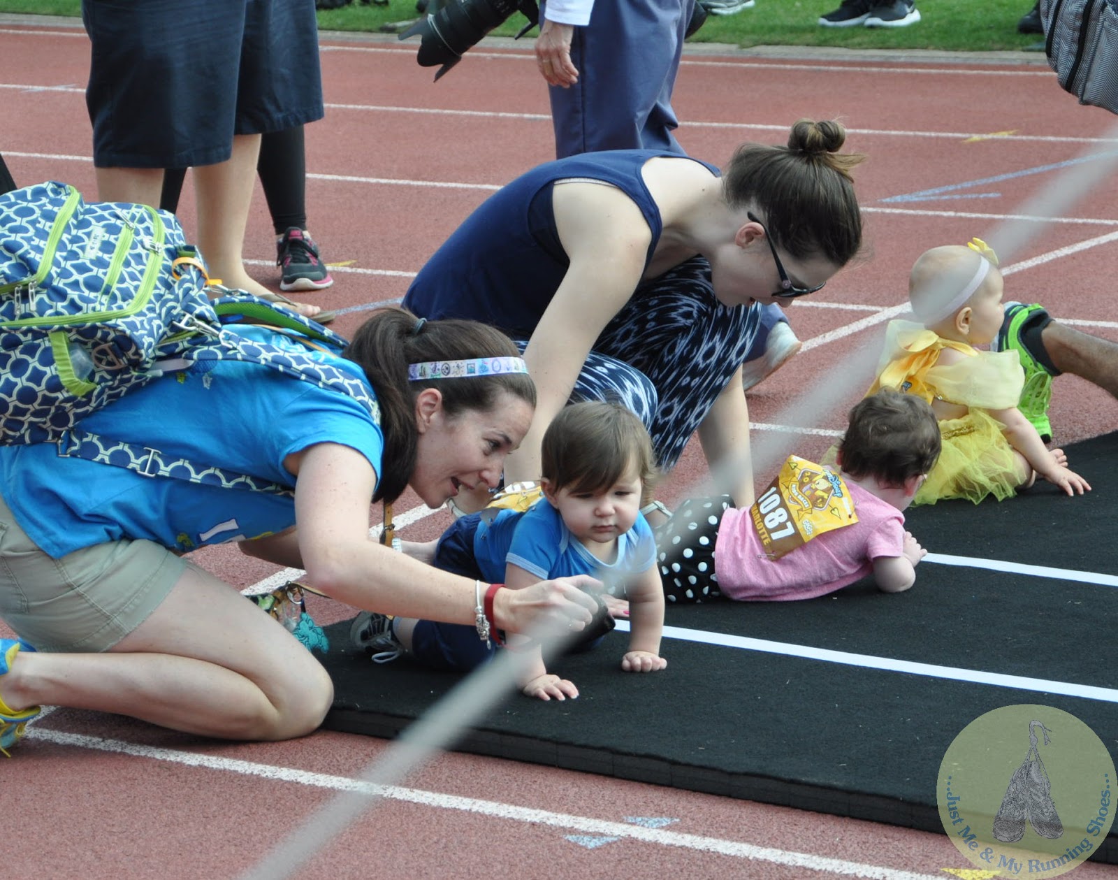 Also, they rolled out a carpet type mat for the babies to crawl on so ...