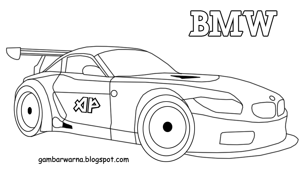Mewarnai Mobil BMW | Belajar Mewarnai Gambar