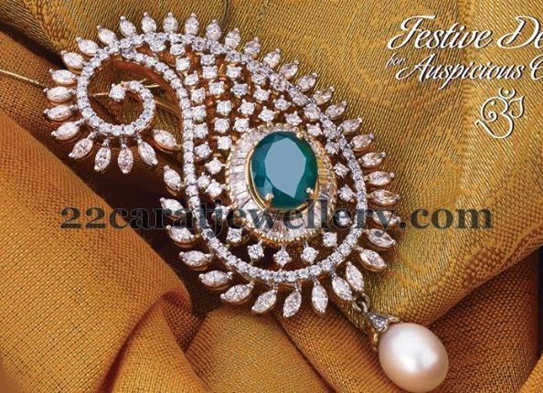 Mango Pendant in Diamonds - Jewellery Designs