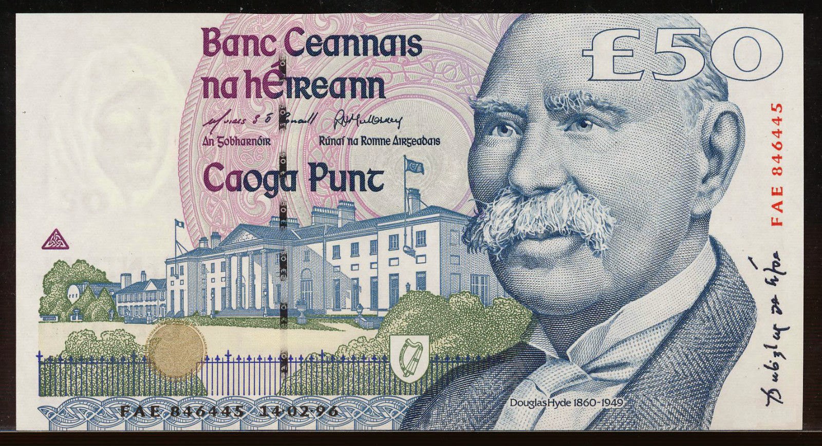 Ireland Fifty Pounds banknote 1996 Douglas Hyde|World Banknotes & Coins ...