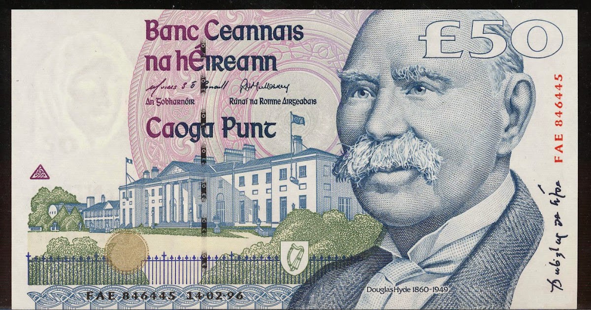 Ireland Fifty Pounds banknote 1996 Douglas Hyde|World Banknotes & Coins ...