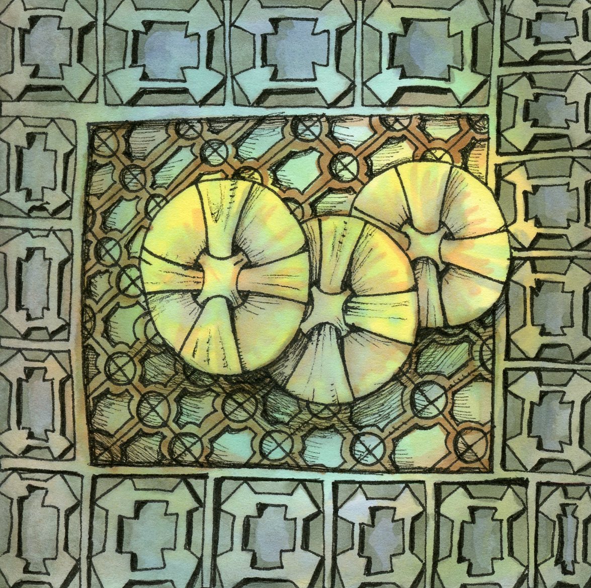 Locknut-Steampunk Tangle Pattern #Steampunk #Zentangle #TanglePatterns