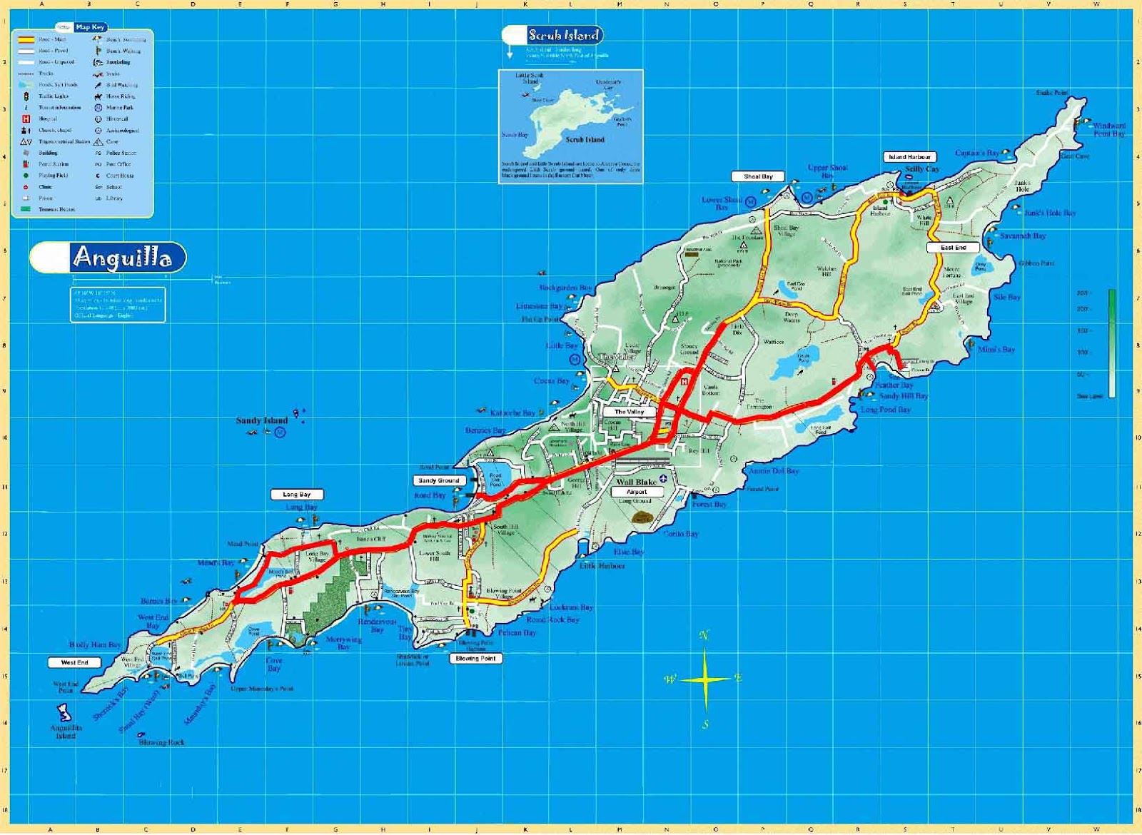 Mapas de Anguilla | Reino Unido