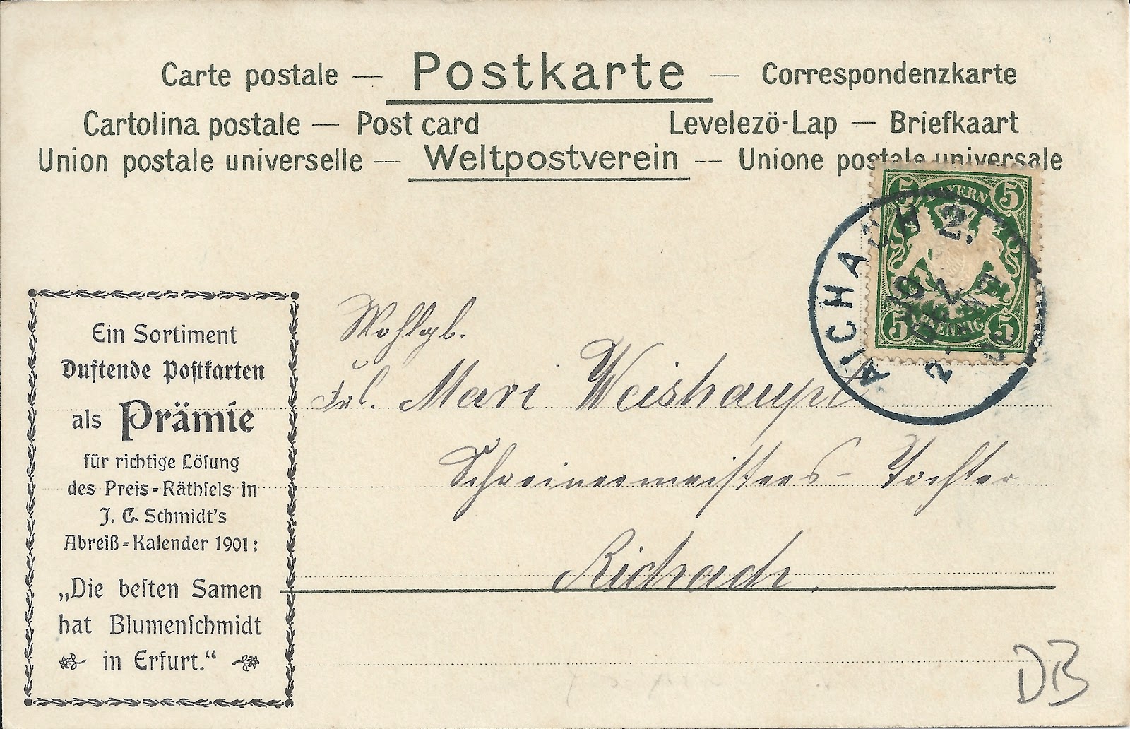 Writerquake: Old Postcard Wednesday—Postcard with Forest Breeze, J.C ...