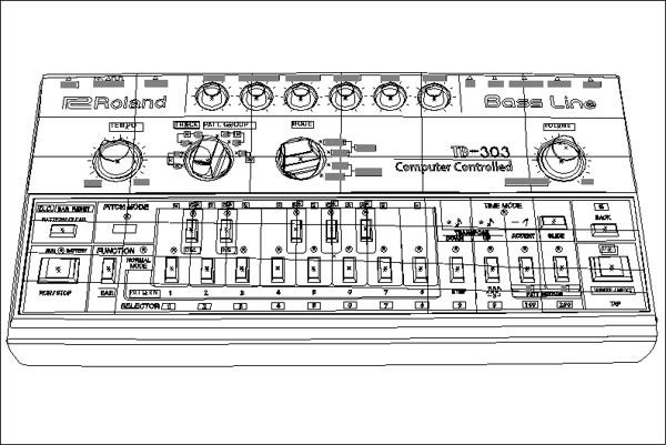 MATRIXSYNTH: Roland TB-303 Vector Art