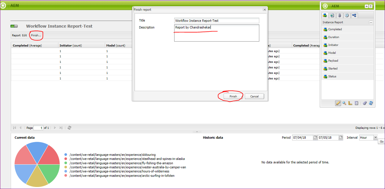 AEM/CQ5 : How to Generate Workflow instance, Component, Page activity and User reports in AEM