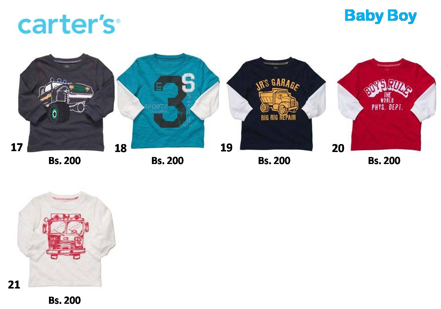 Venta de Ropa de niño marca Carter: Catálogo de Ropa de Varón