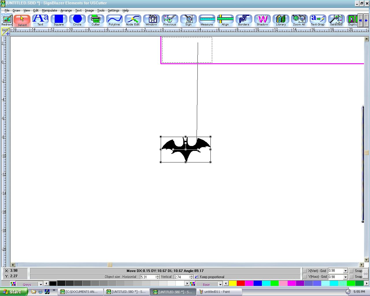 dreidimensionale: Vinyl Cutting Using SignBlazer