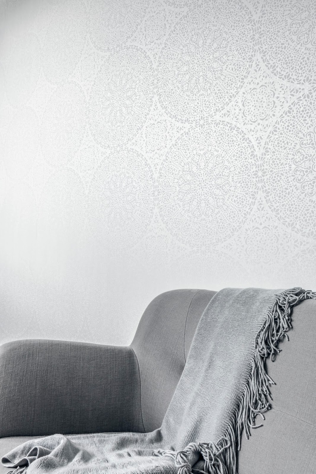 Piazzan: Tapeter som hyllar det vackert vita och ljusa