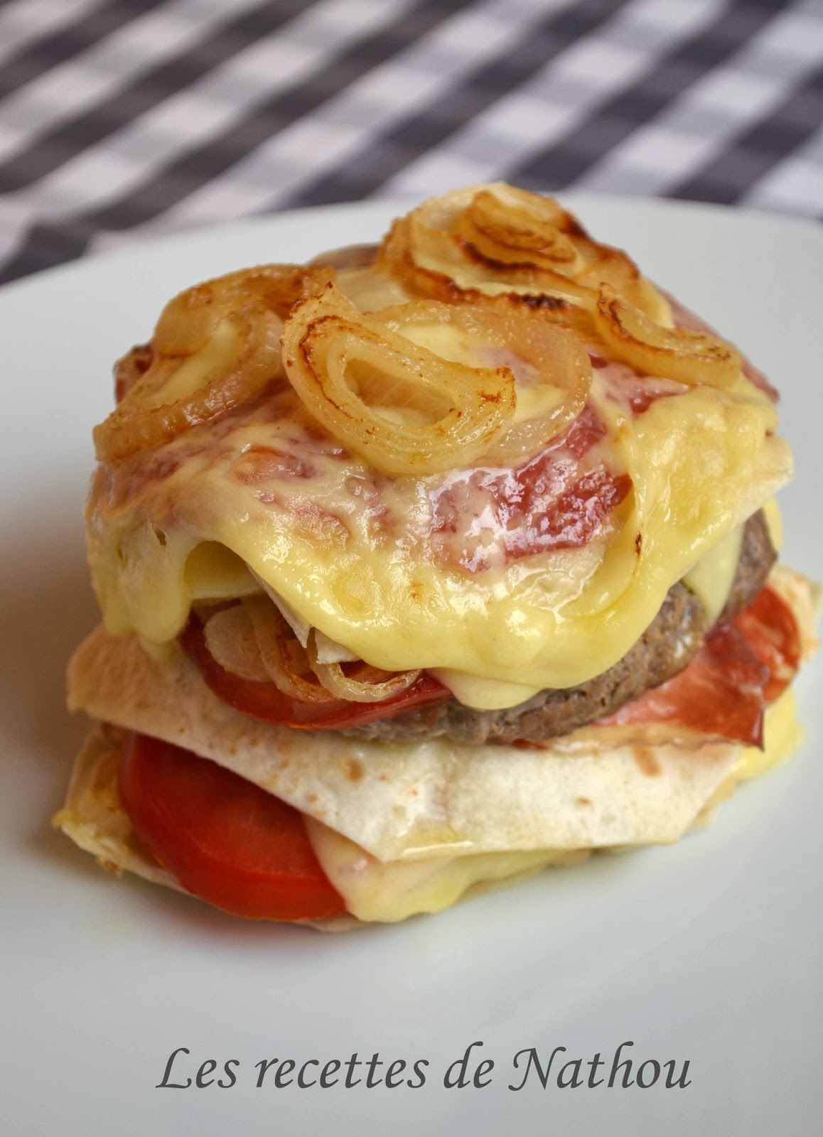 Ma cuisine au fil de mes idées...: Wrap-burger super dégoulinant-fondant