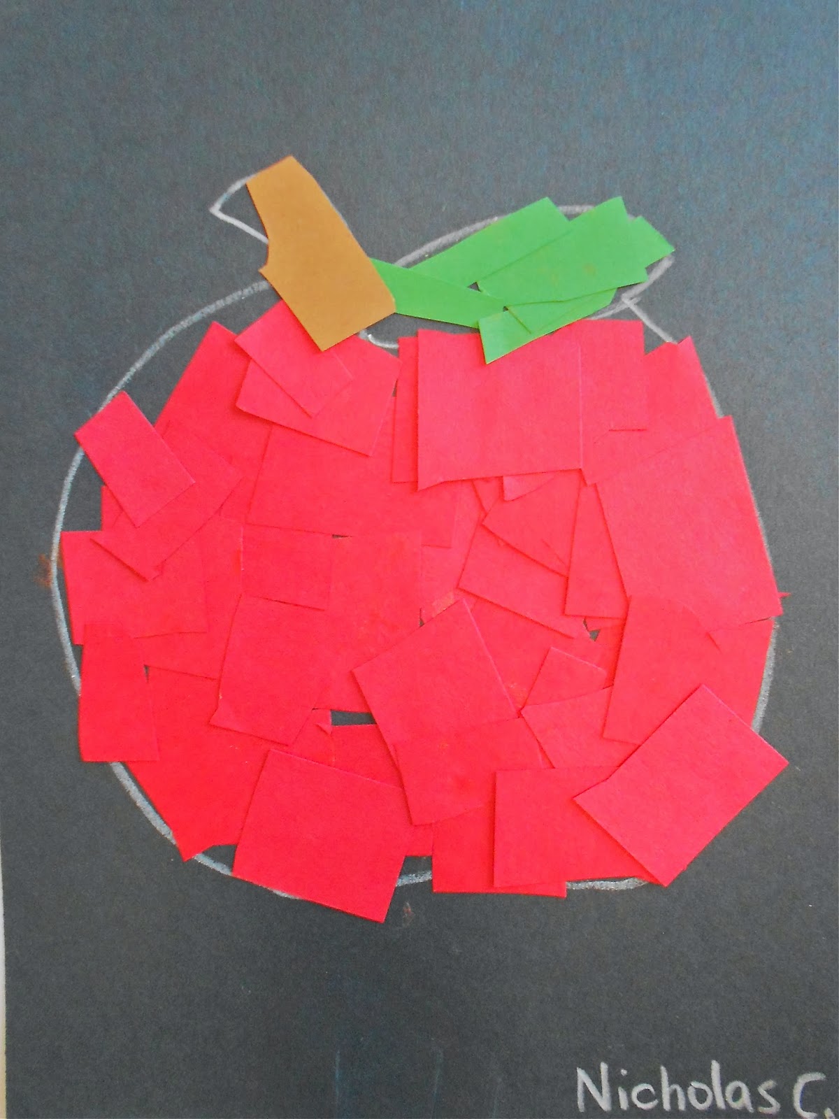 Learn, Explore, Create: Kindergarten Paper Apple Mosaics