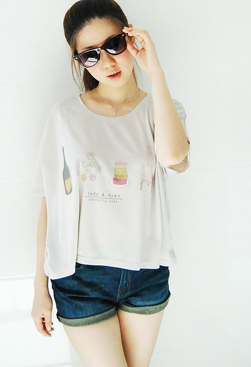 oui heart: Lady & Toki Exclusive - Short Loose Fit Tees