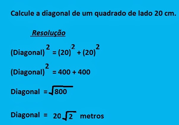 Prô Carlos Teixeira: Exercício - Teorema de Pitágoras - Cálculo ...