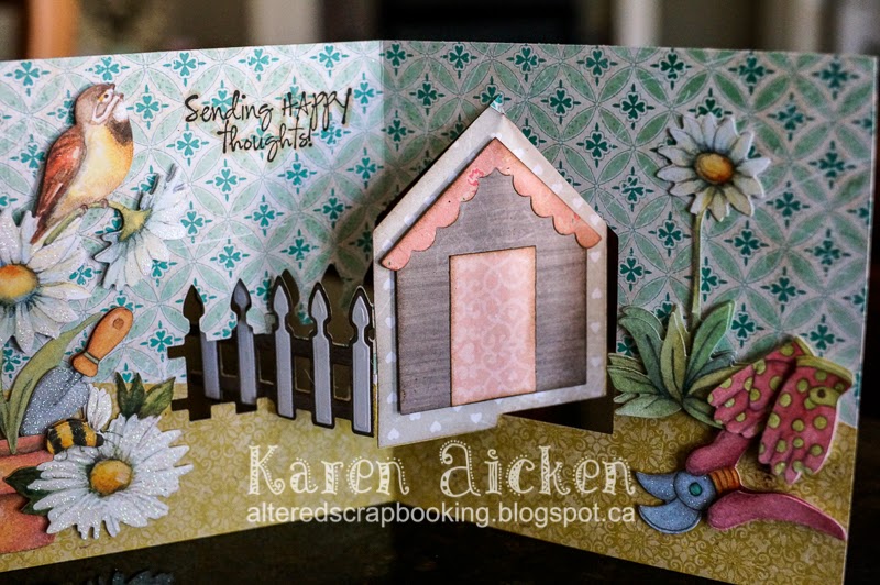 Altered Scrapbooking: Garden Shed House Pivot Card
