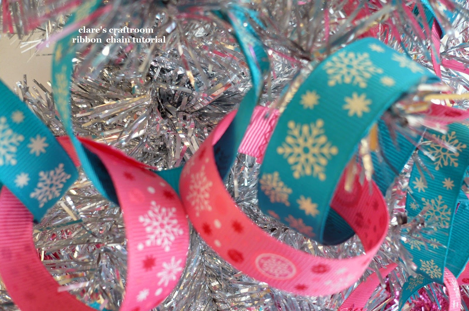 clare's craftroom: ribbon chain tutorial