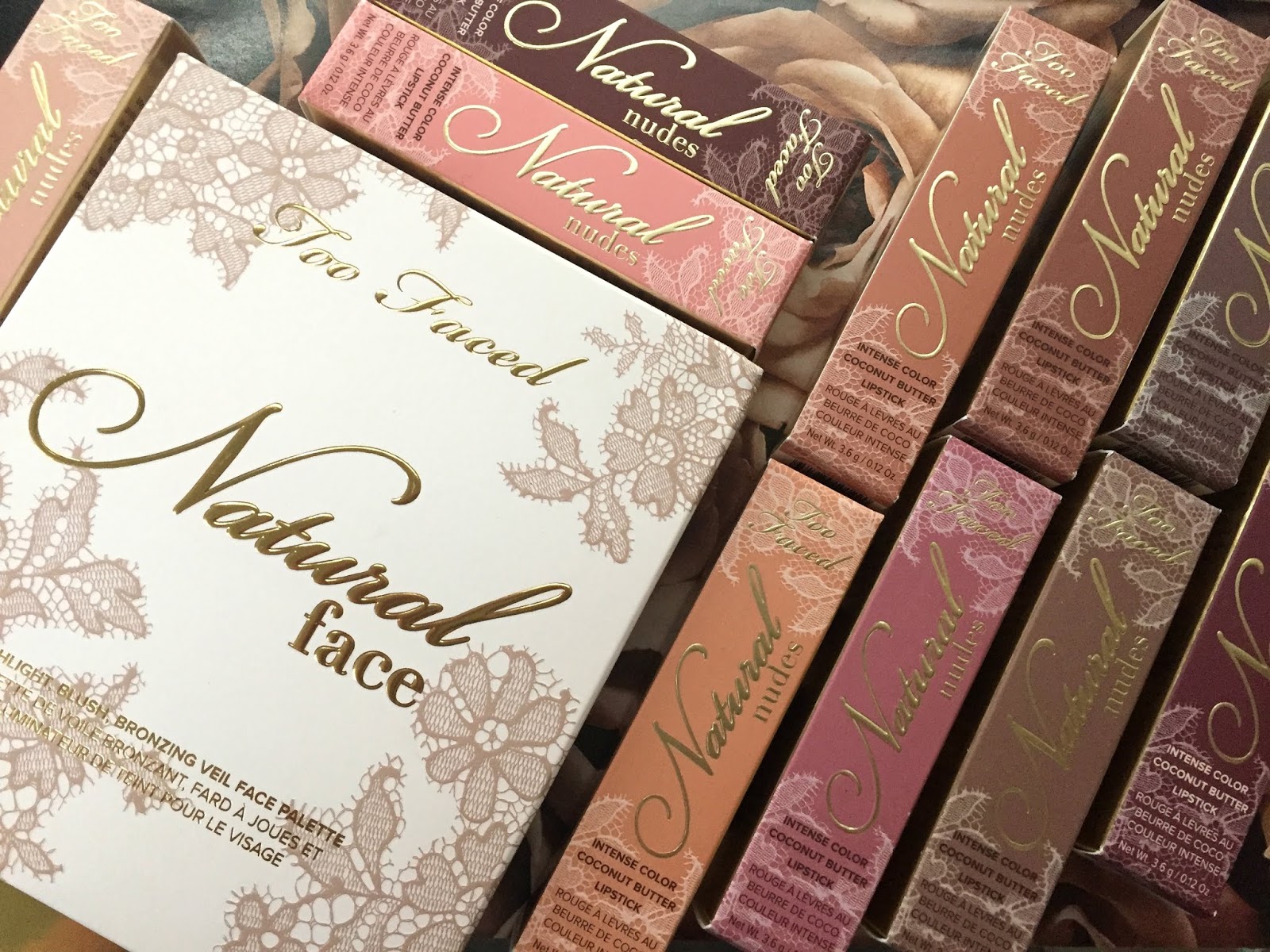 Too Faced Natural Face Palette and Natural Nudes Lipsticks Review and ...