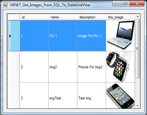 VB.Net Get Database Images Into DataGridView - C#, JAVA,PHP ...