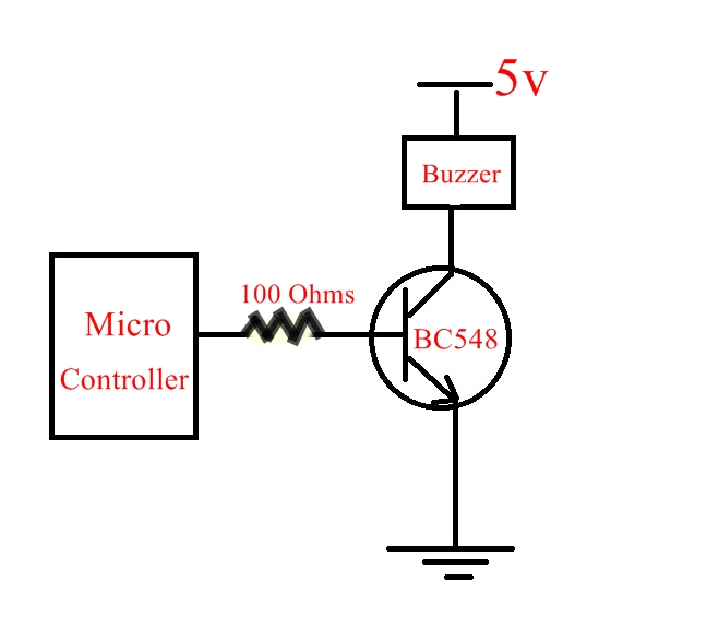Projects : Interfacing Buzzer to Microcontroller