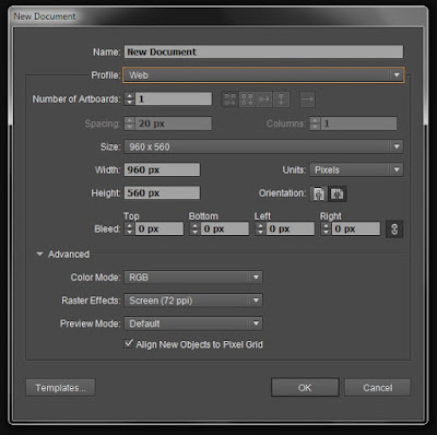 Creating New Document in Adobe Illustrator CS6