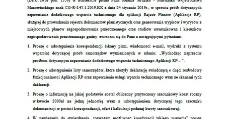 Geo-System Sp. z o.o.: Pytamy BGWM o Aplikację RP [Aktualizacja 07.05.2019]